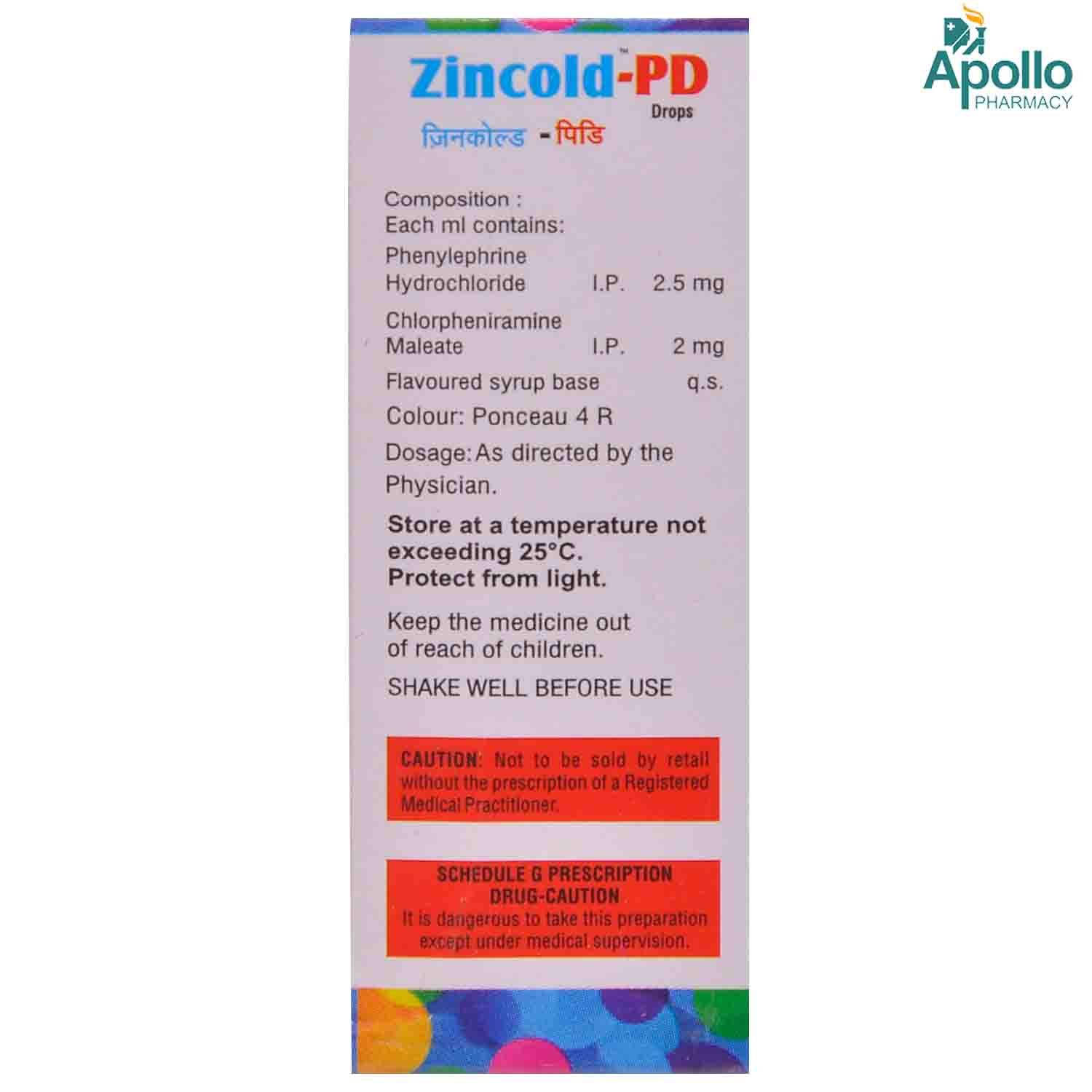 Zincold PD Drops 15 ml Price, Uses, Side Effects, Composition - Apollo ...