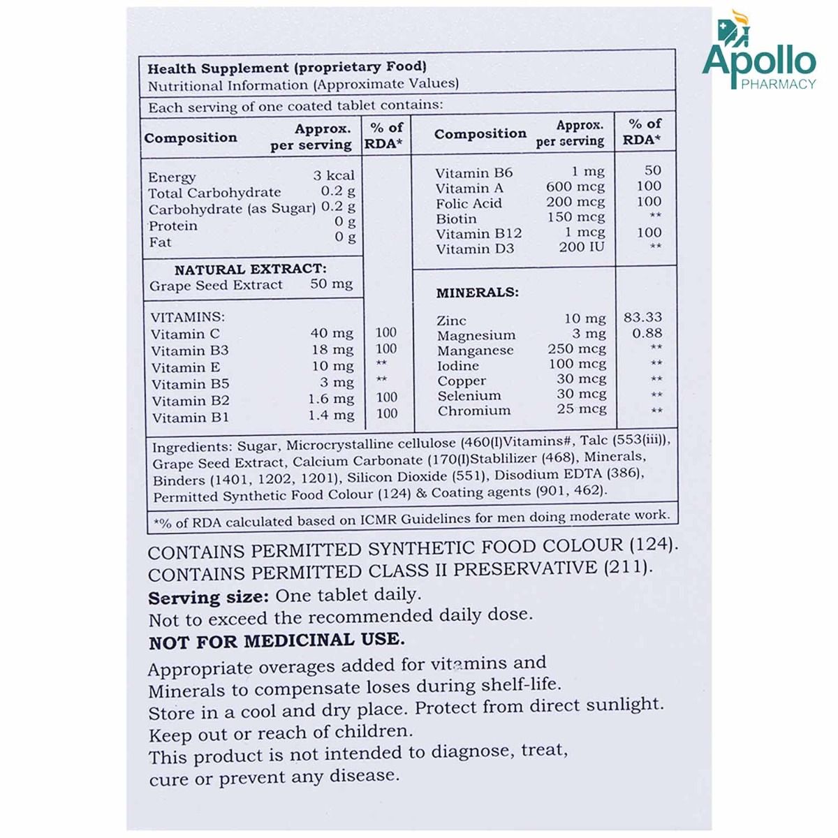 Zinkotor Tablet 15's Price, Uses, Side Effects, Composition - Apollo ...
