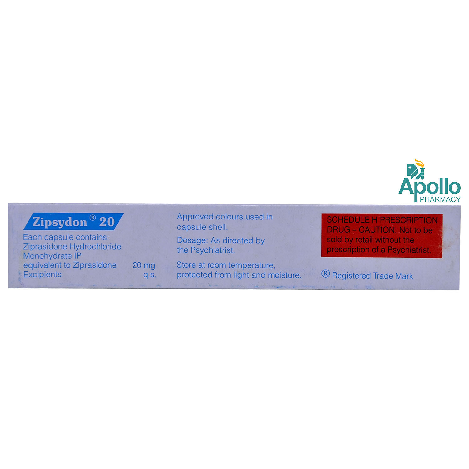 Zipsydon 20 Capsule | Uses, Side Effects, Price | Apollo Pharmacy