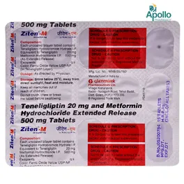 Ziten-M 20 mg/500 mg Tablet | Uses, Side Effects, Price | Apollo Pharmacy
