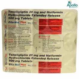 Zita Met Plus 20/500 Tablet | Uses, Side Effects, Price | Apollo Pharmacy