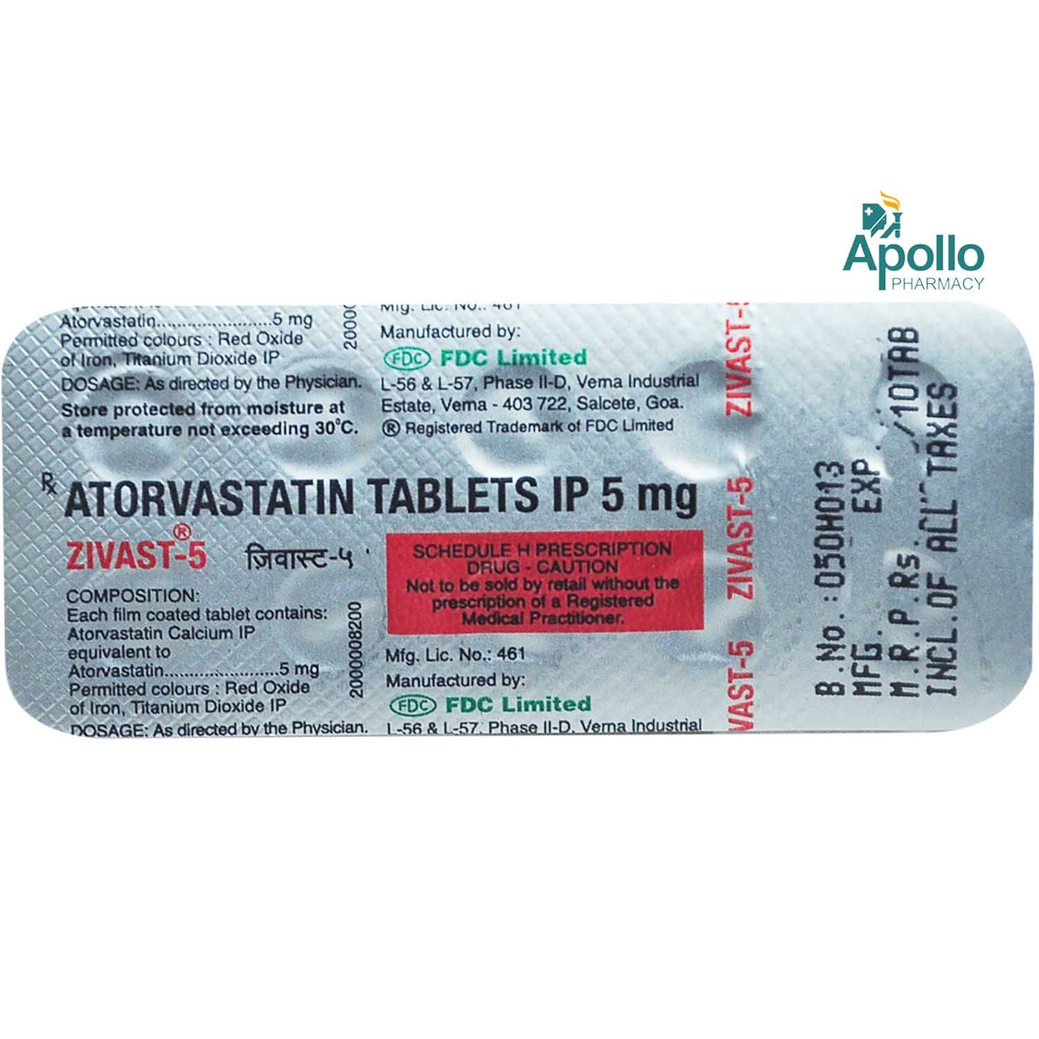 ZIVAS 5MG TABLET Price, Uses, Side Effects, Composition - Apollo Pharmacy