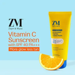 Buy ZM UV Expert SPF 40 PA+++ Tinted Sunscreen with Vitamin C, 100 gm ...