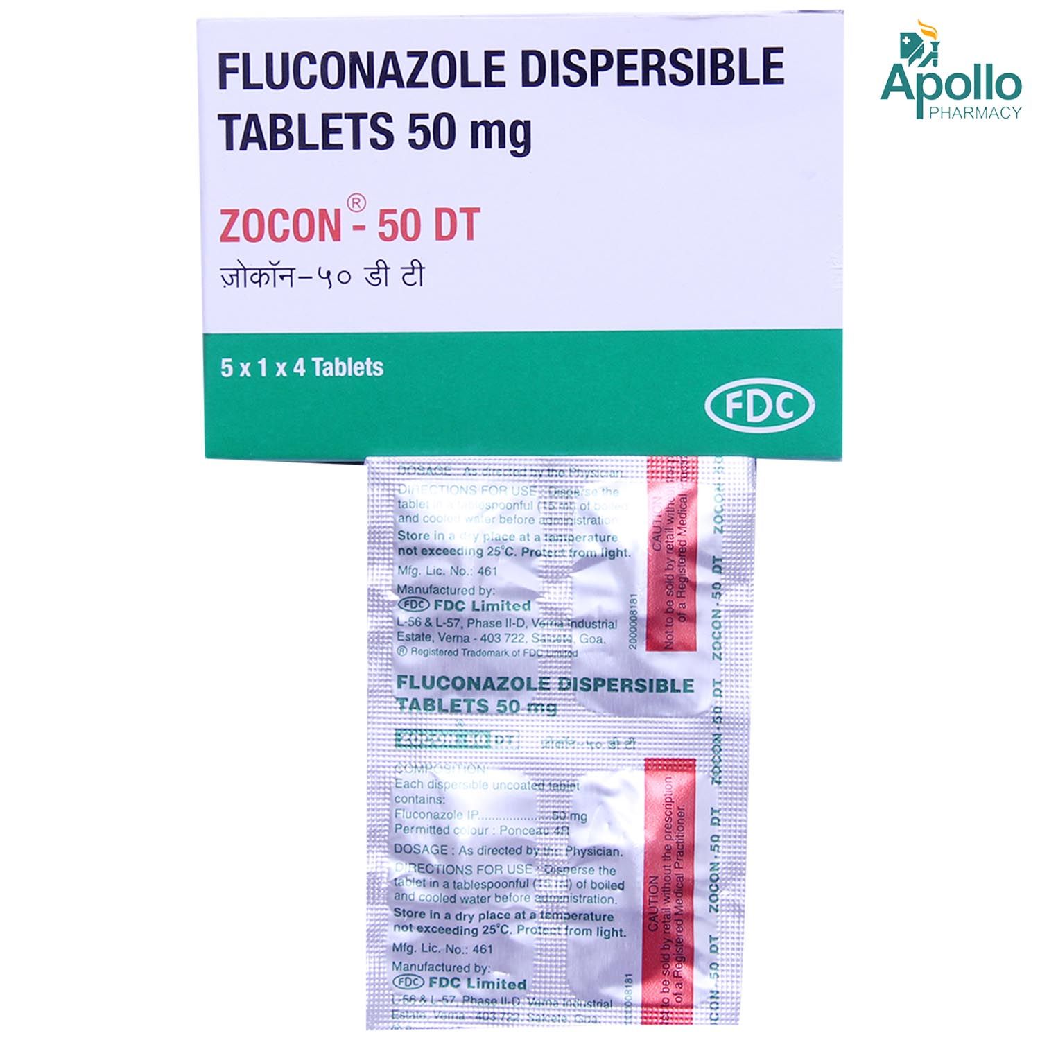 Zocon-50 DT Tablet | Uses, Side Effects, Price | Apollo Pharmacy
