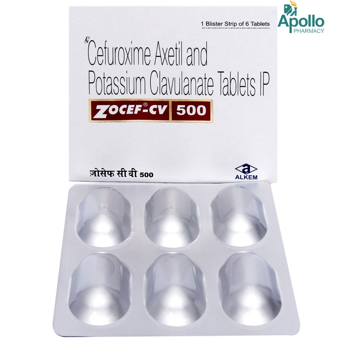 Zocef CV 500 Tablet | Uses, Side Effects, Price | Apollo Pharmacy