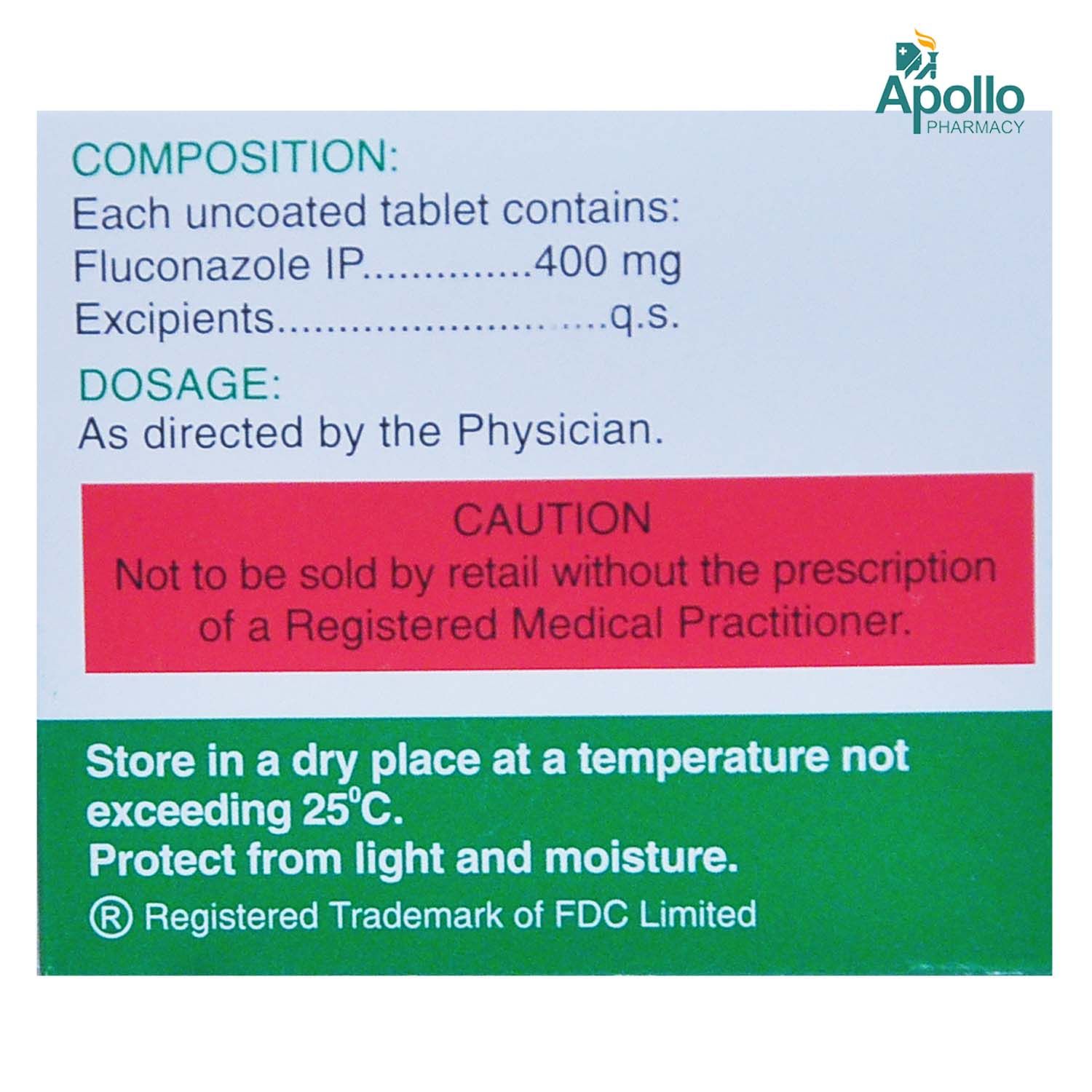 Zocon 400 Tablet 1's Price, Uses, Side Effects, Composition - Apollo ...