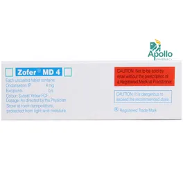 Zofer MD 4 Tablet | Uses, Side Effects, Price | Apollo Pharmacy