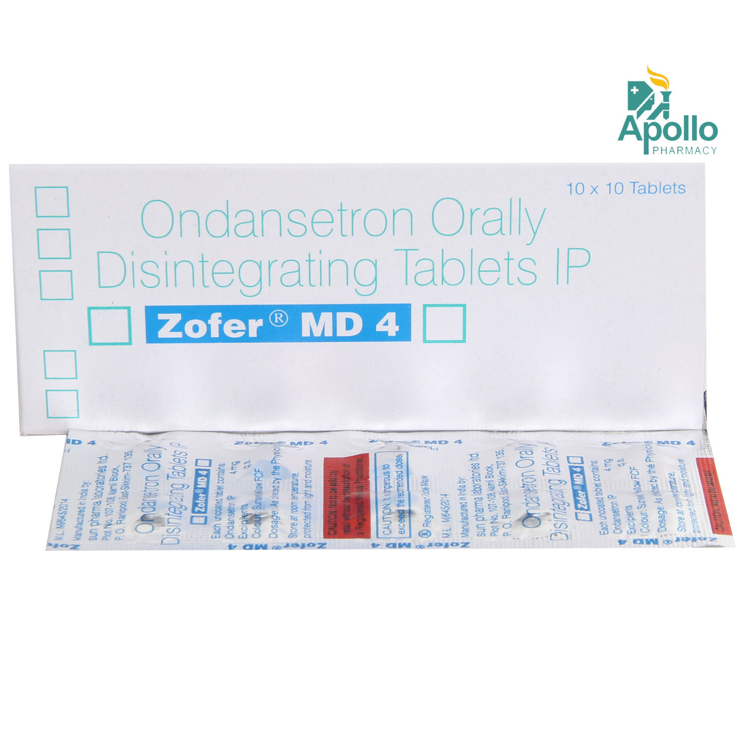 Zofer MD 4 Tablet | Uses, Side Effects, Price | Apollo Pharmacy