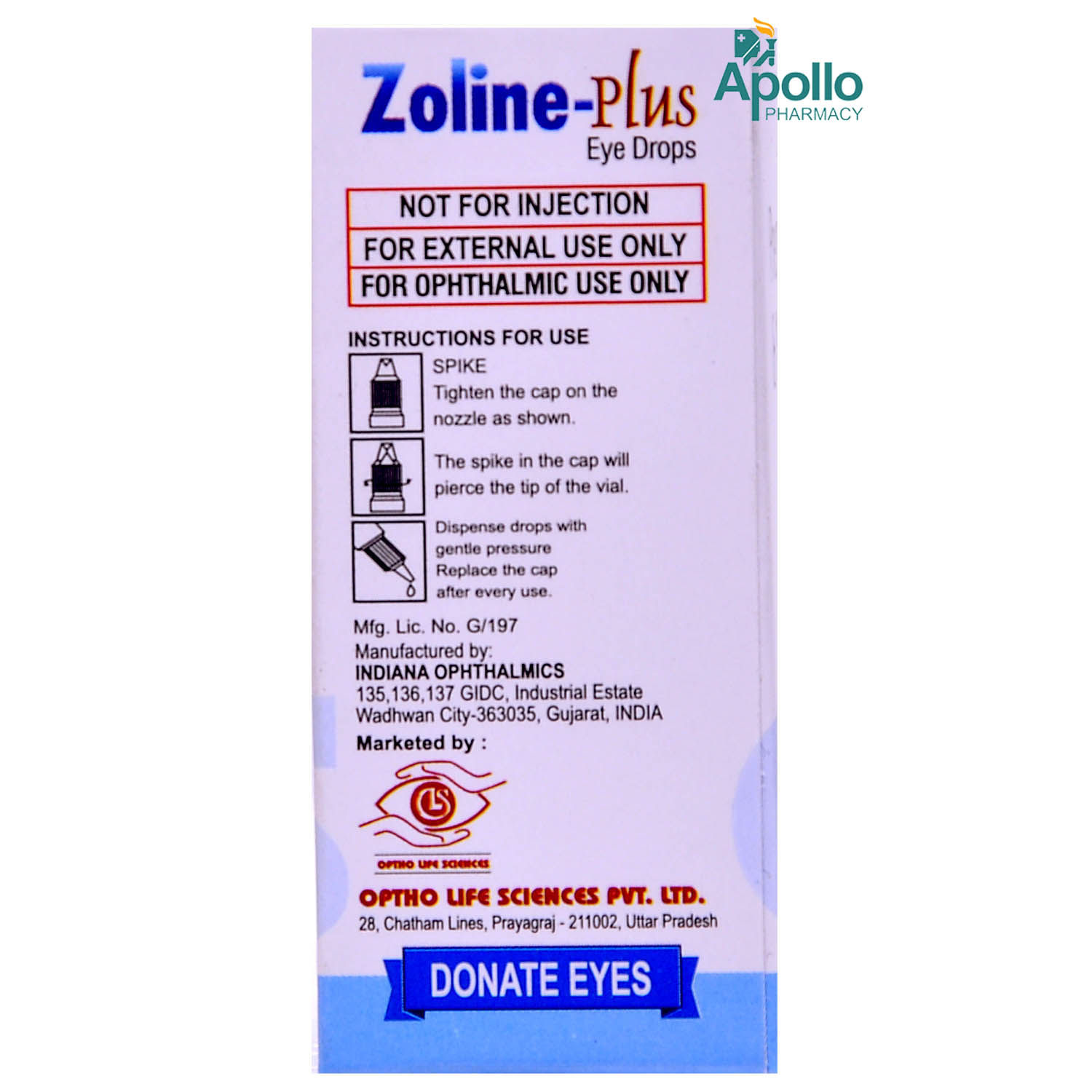 Zoline Plus Drops 10 ml Price, Uses, Side Effects, Composition - Apollo ...