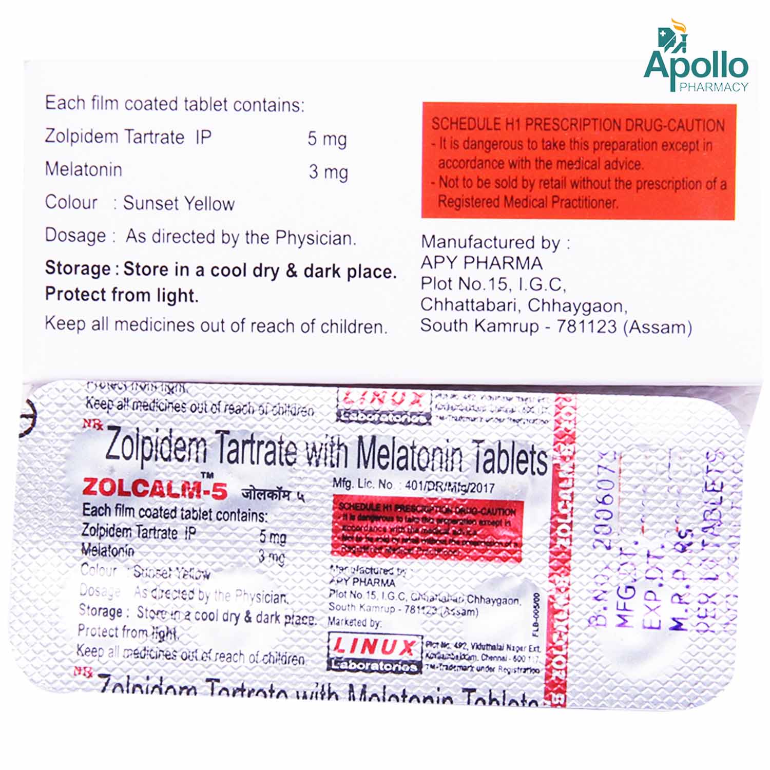 Zolcalm 5 Tablet | Uses, Side Effects, Price | Apollo Pharmacy