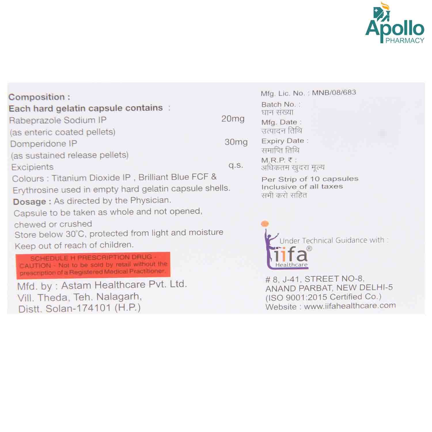 Zole-DSR Capsule 10's Price, Uses, Side Effects, Composition - Apollo ...