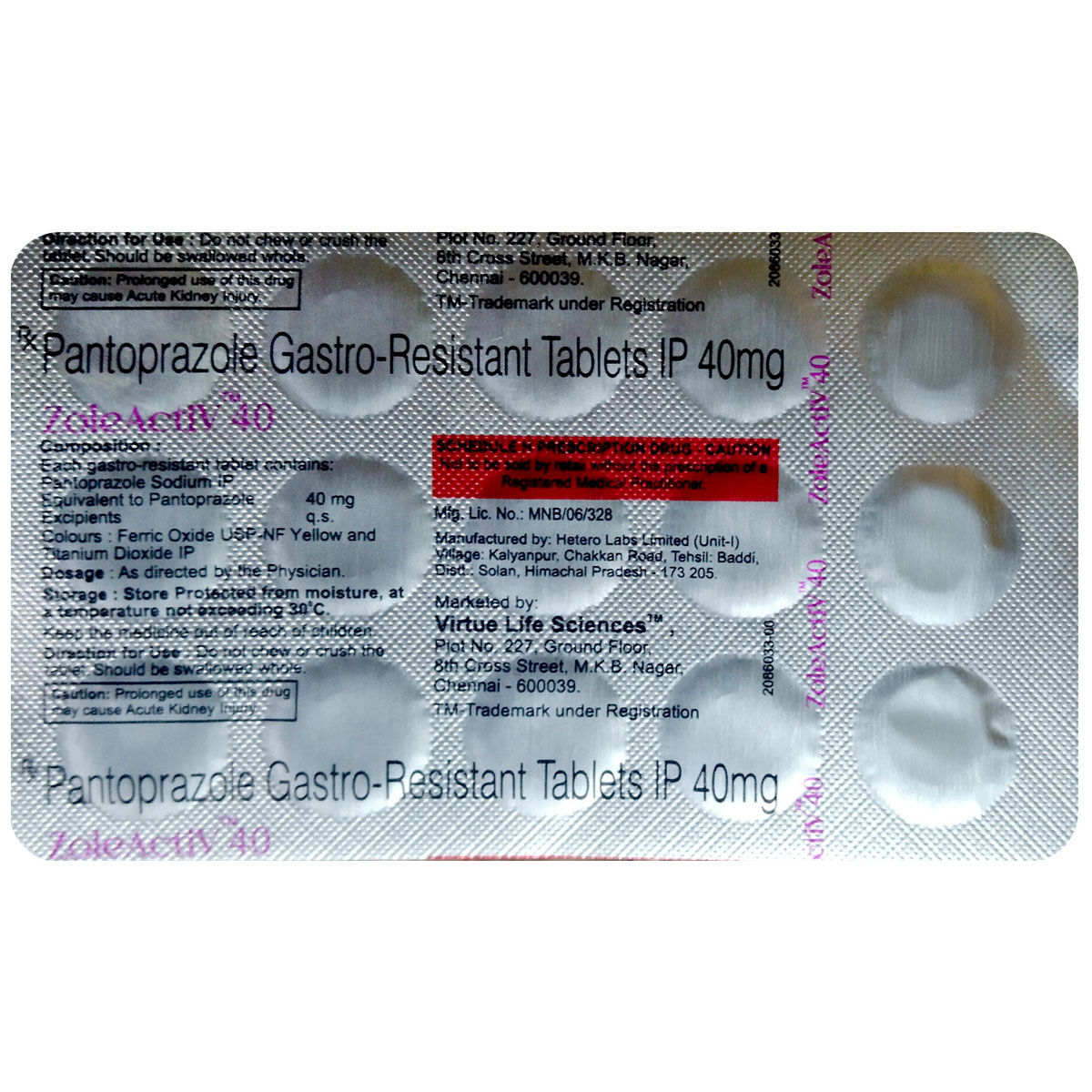 Zoleactiv 40 Tablet 15's | Uses, Side Effects, Price | Apollo Pharmacy