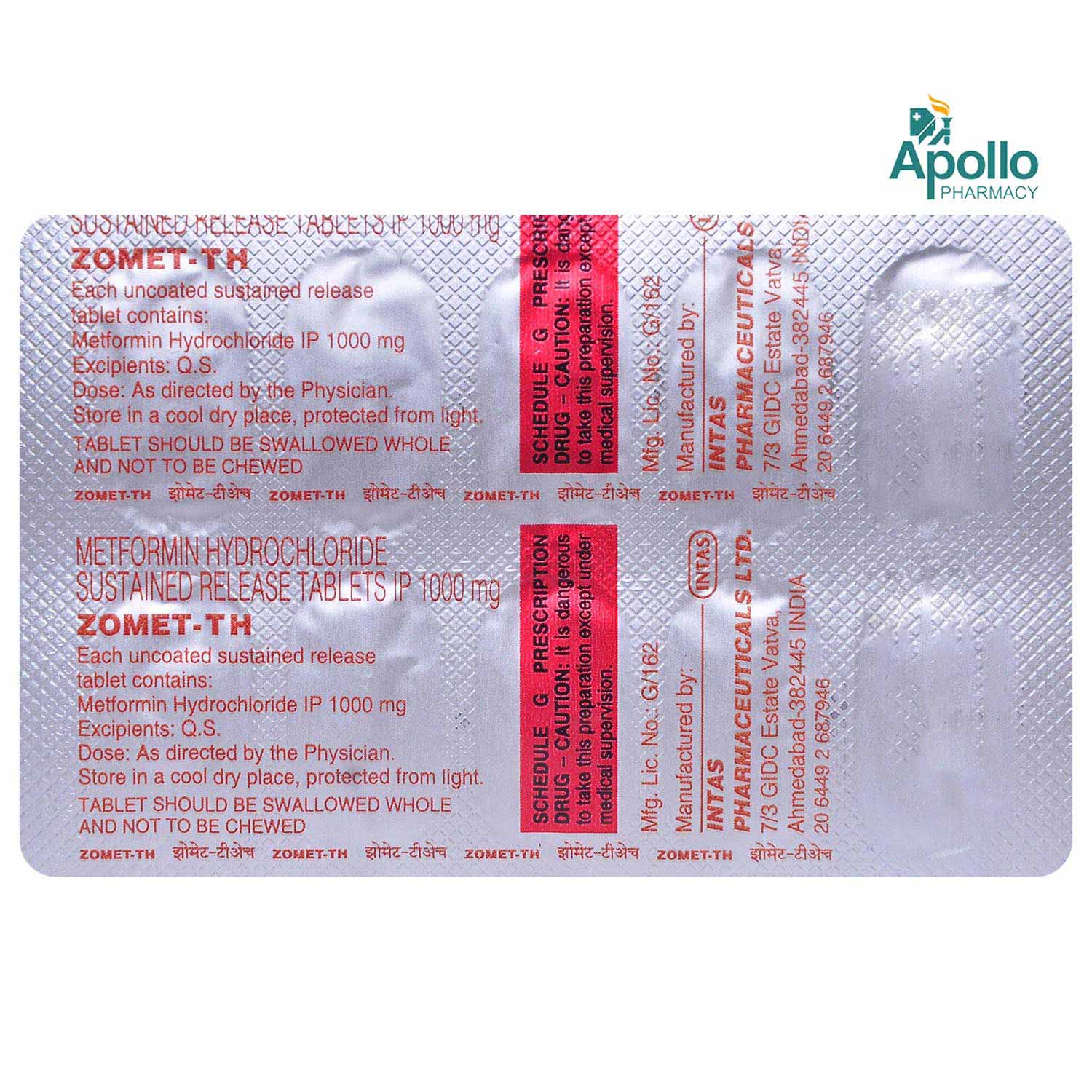 Zomet TH Tablet 10's Price, Uses, Side Effects, Composition - Apollo ...
