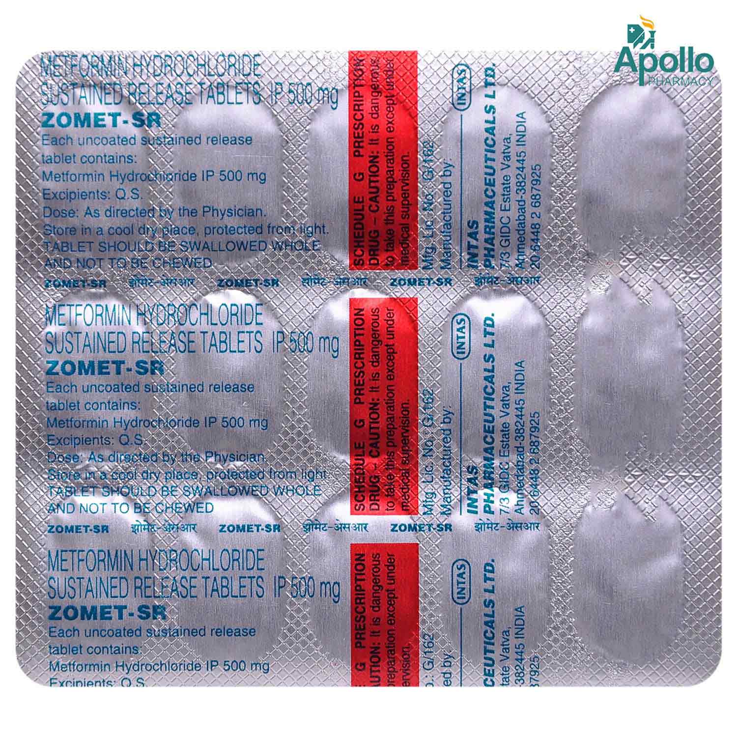 Zomet SR 500 Tablet 15's Price, Uses, Side Effects, Composition ...