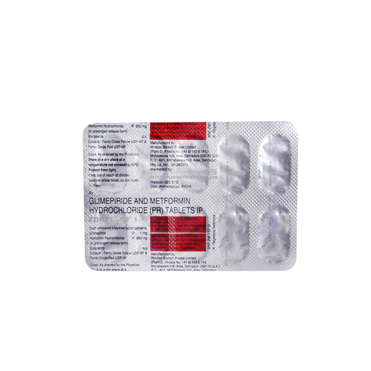 Zoryl MF 1 Tablet 10's Price, Uses, Side Effects, Composition - Apollo ...
