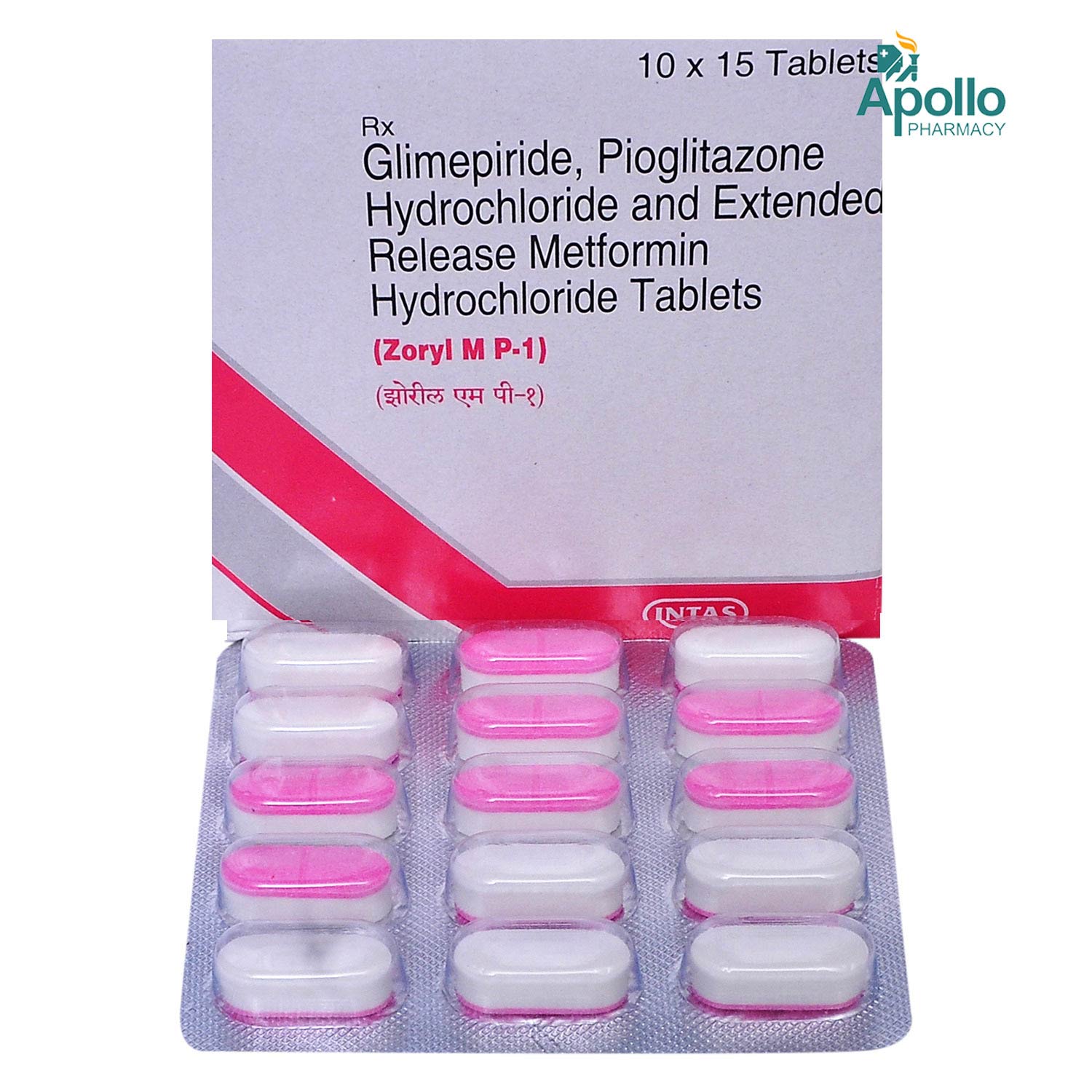 Zoryl MP-1 Tablet 15's Price, Uses, Side Effects, Composition - Apollo Pharmacy