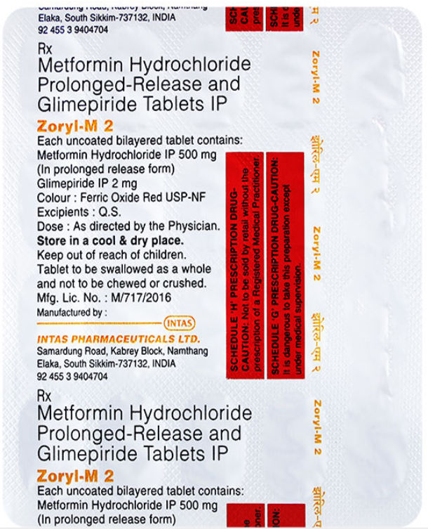 Zoryl M 2 Tablet 20's Price, Uses, Side Effects, Composition - Apollo ...
