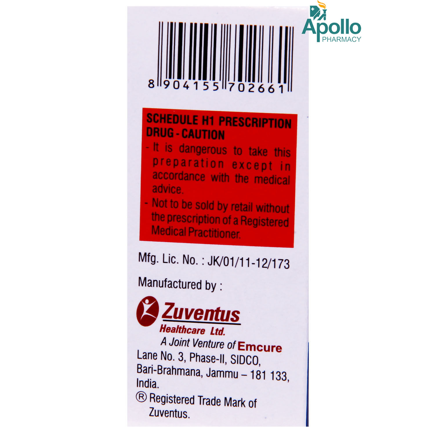 ZOSTUM INJECTION 0.5GM Price, Uses, Side Effects, Composition - Apollo ...