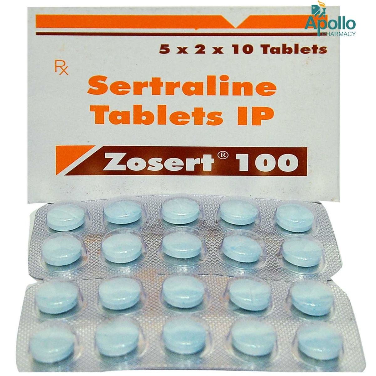 Zosert 100 Tablet | Uses, Side Effects, Price | Apollo Pharmacy