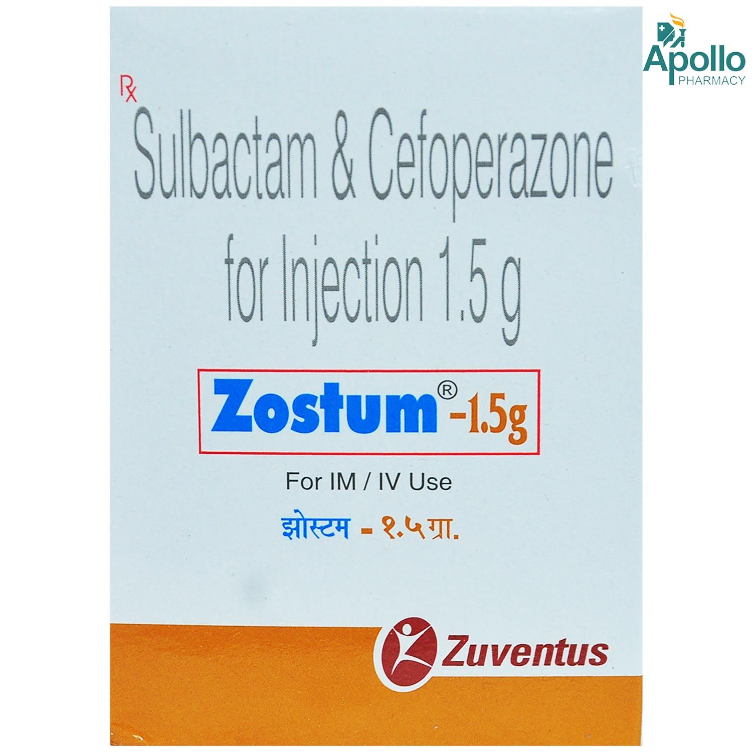 Zostum-1.5 gm Injection | Uses, Side Effects, Price | Apollo Pharmacy