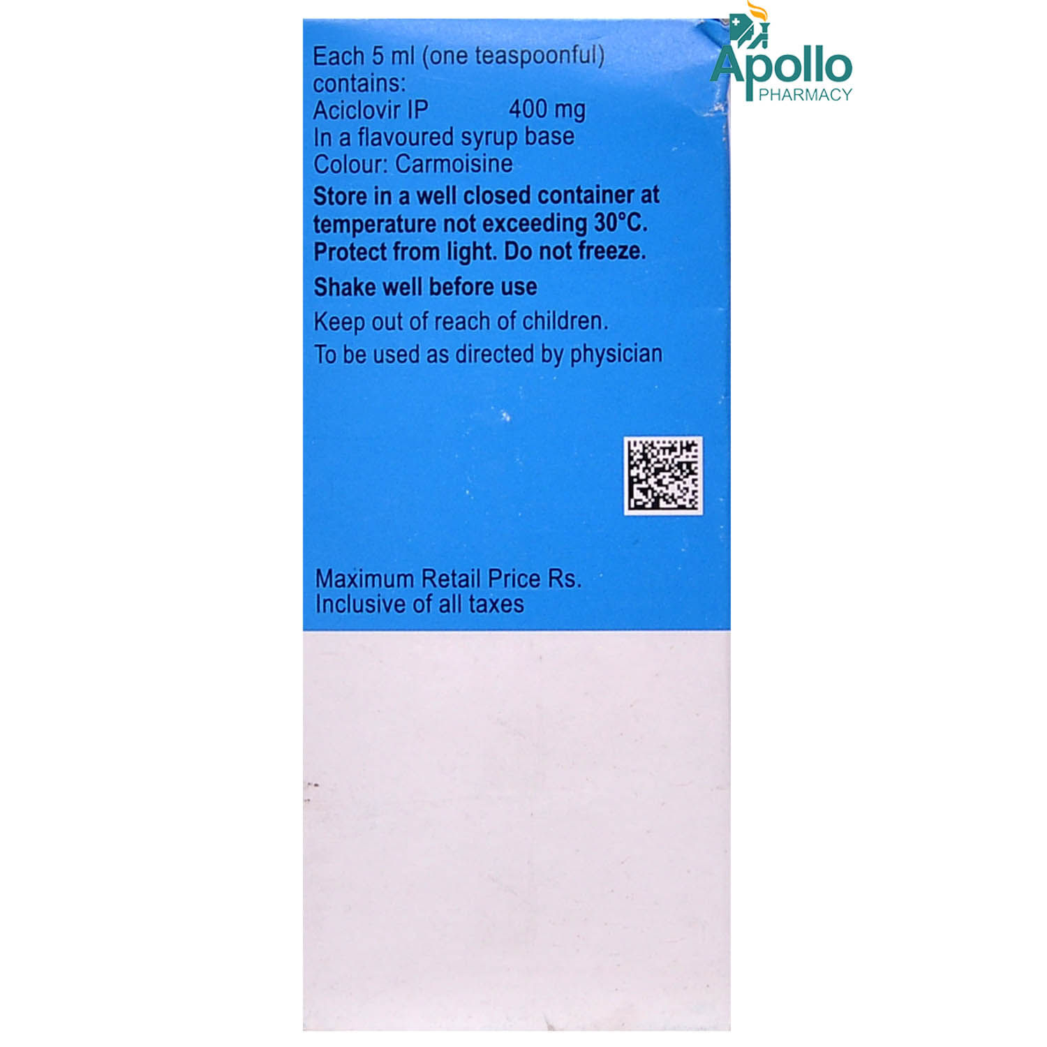 Zovirax Suspension | Uses, Side Effects, Price | Apollo Pharmacy