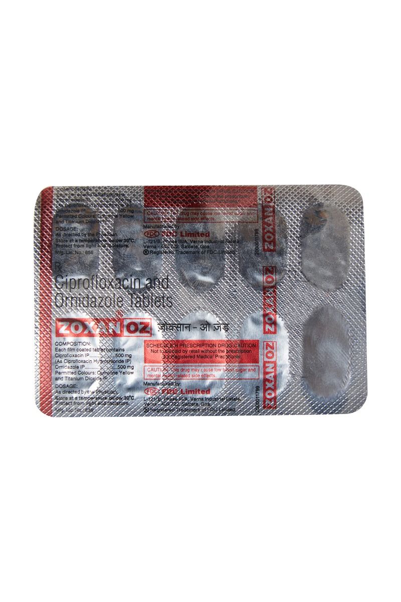 Zoxan OZ Tablet | Uses, Side Effects, Price | Apollo Pharmacy
