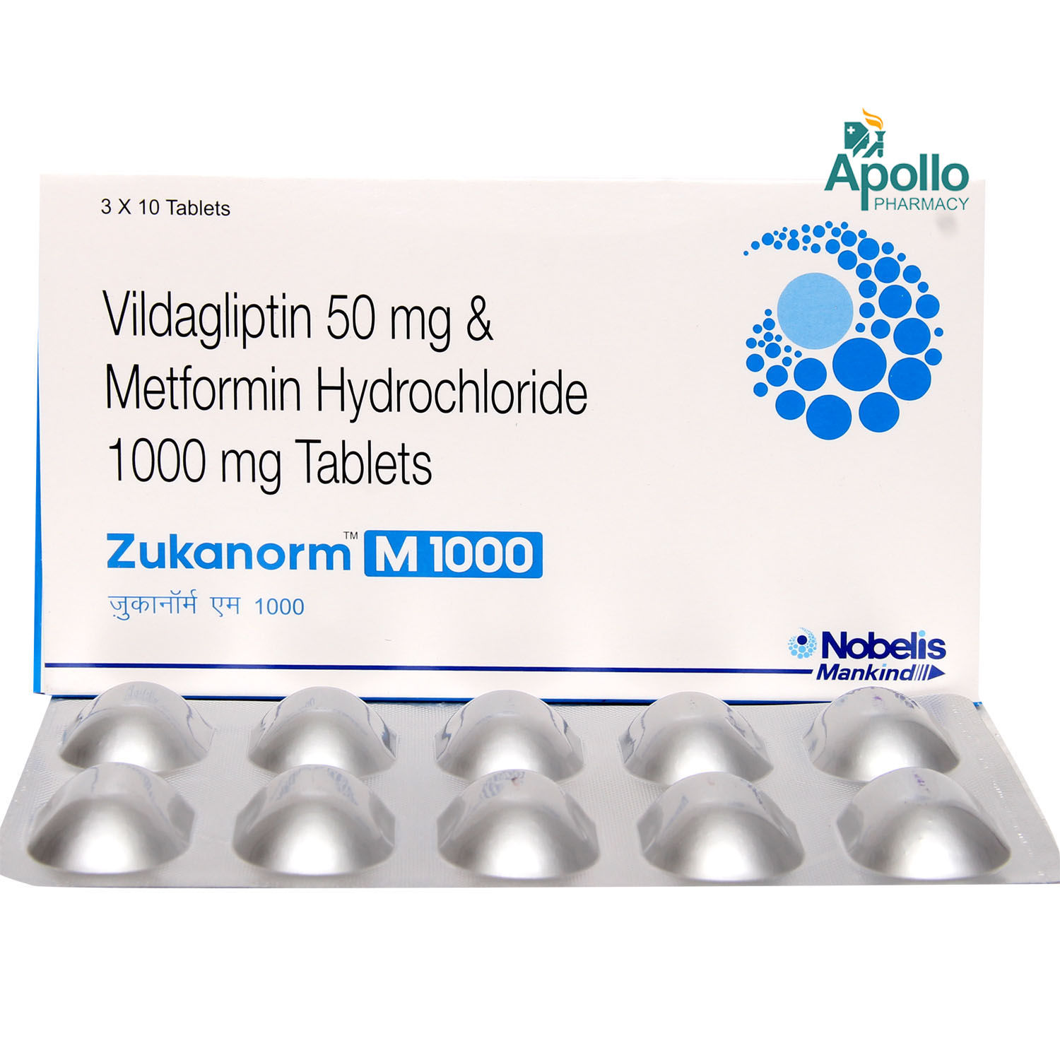 Zukanorm M 1000 Tablet 10's Price, Uses, Side Effects, Composition ...