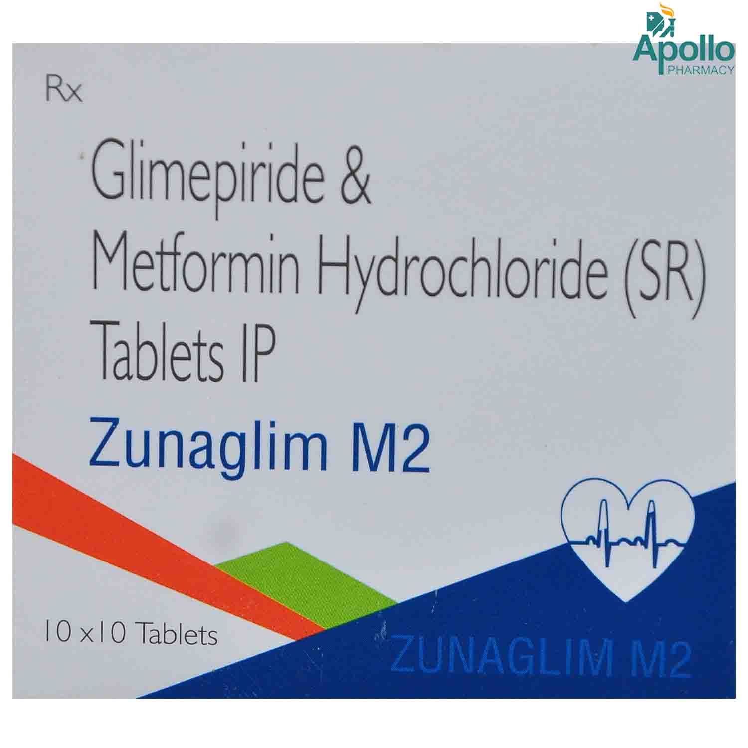 Zunaglim M 2 Tablet | Uses, Side Effects, Price | Apollo Pharmacy