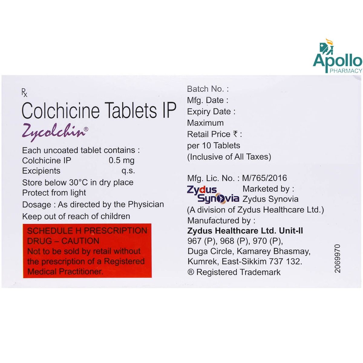 Zycolchin Tablet 10's Price, Uses, Side Effects, Composition - Apollo ...