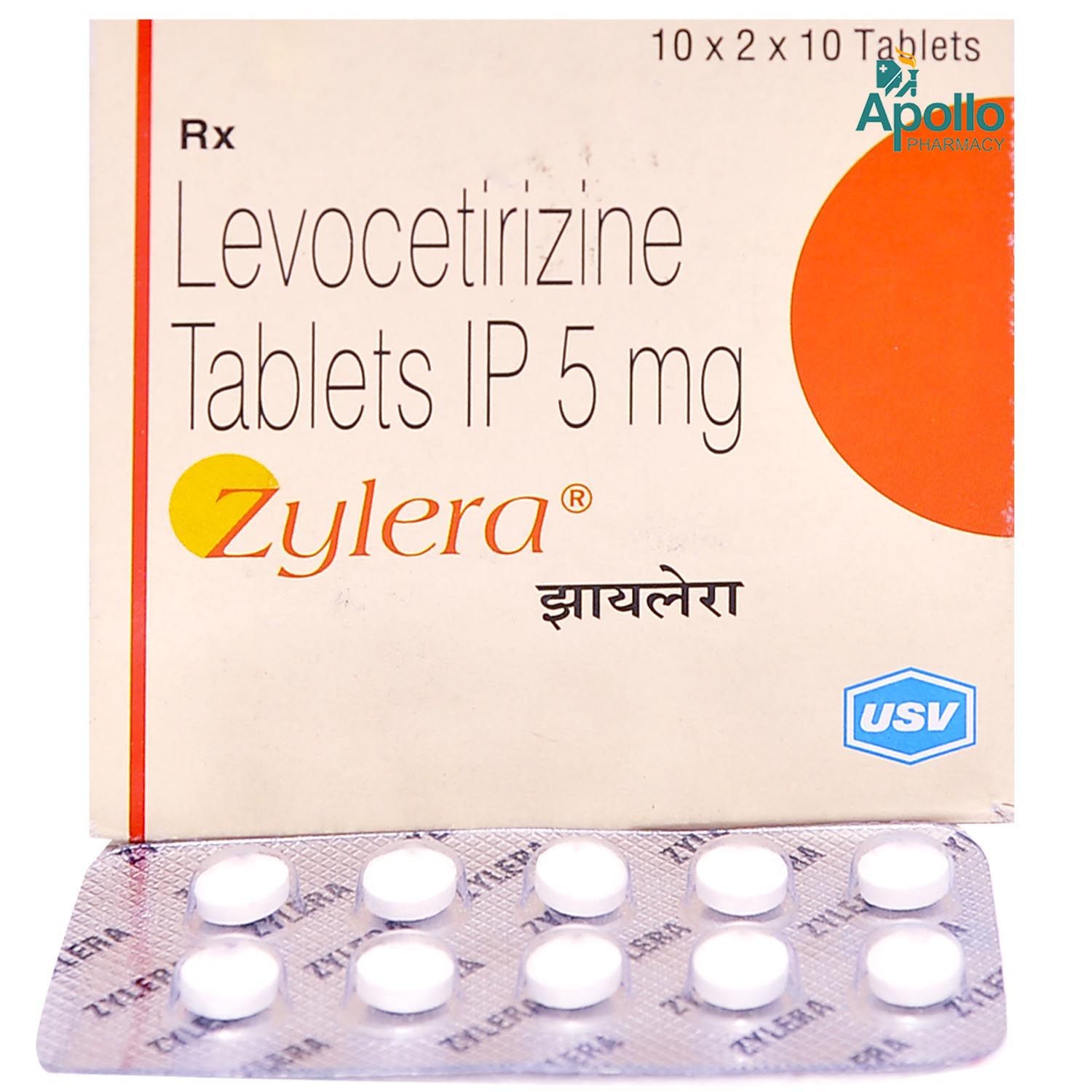 Zylera Tablet 10's Price, Uses, Side Effects, Composition - Apollo Pharmacy