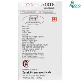 Buy Zymin-Forte Softgel Capsule | 19 Minutes Delivery | Apollo Pharmacy