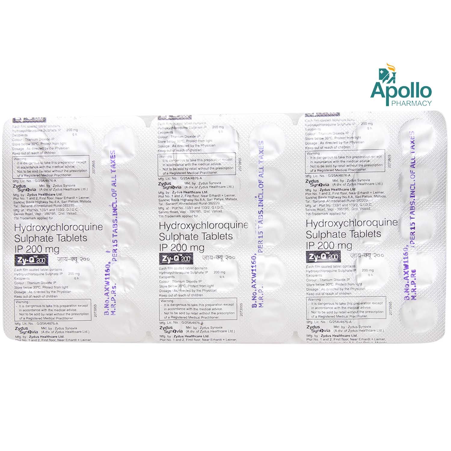 Zy-Q 200 Tablet 15's Price, Uses, Side Effects, Composition - Apollo ...