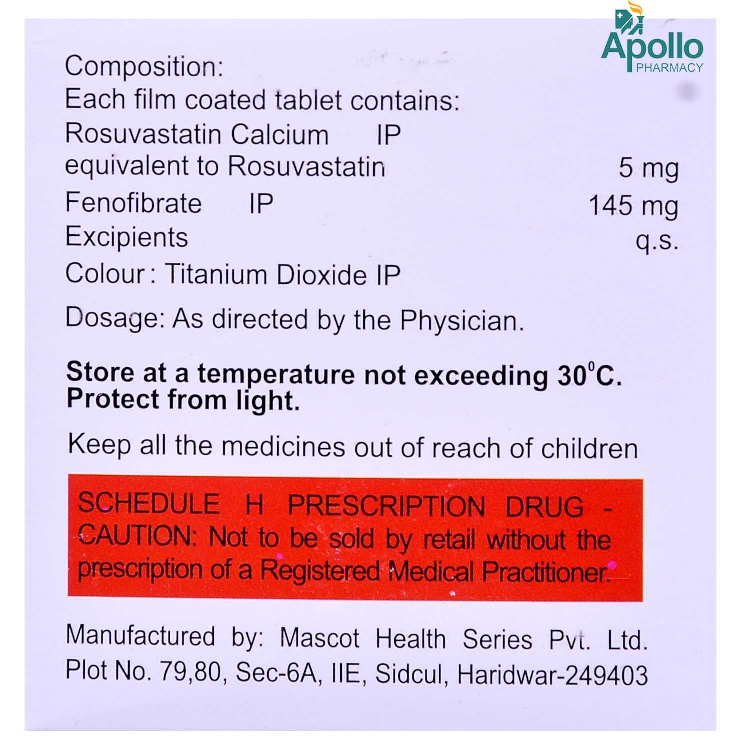 Zyrova F-5 Tablet 10's Price, Uses, Side Effects, Composition - Apollo ...