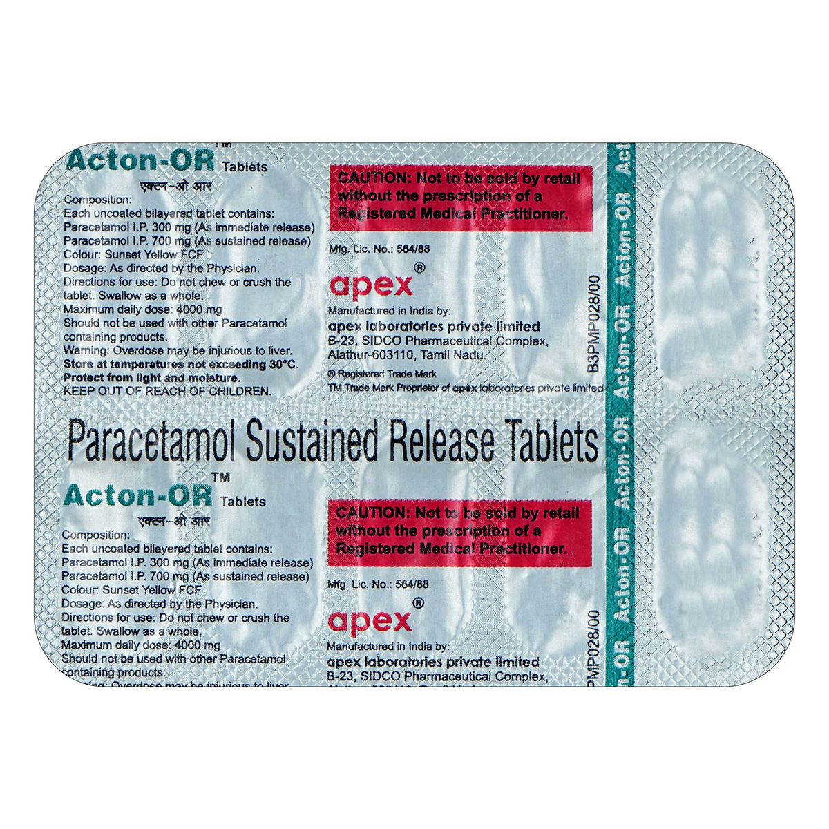Acton-OR Tablet | Uses, Side Effects, Price | Apollo Pharmacy