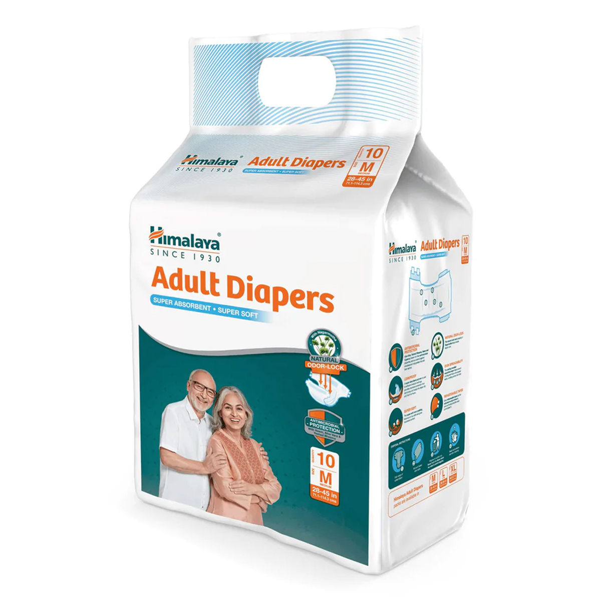 Buy Himalaya Adult Diapers Medium, 10 Count | 19 Minutes Delivery ...