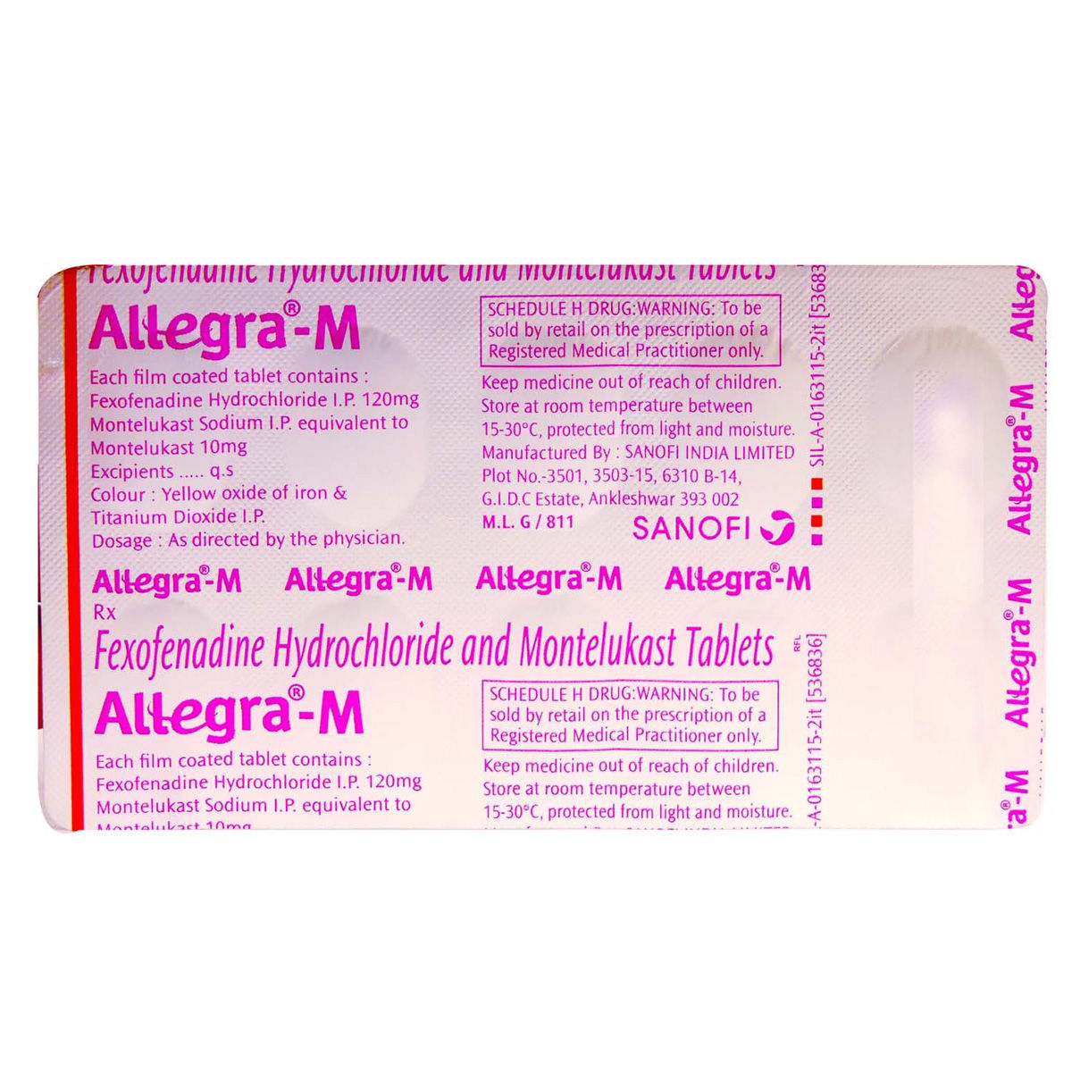 Allegra-M 120 mg/10 mg Tablet | Uses, Side Effects, Price | Apollo Pharmacy