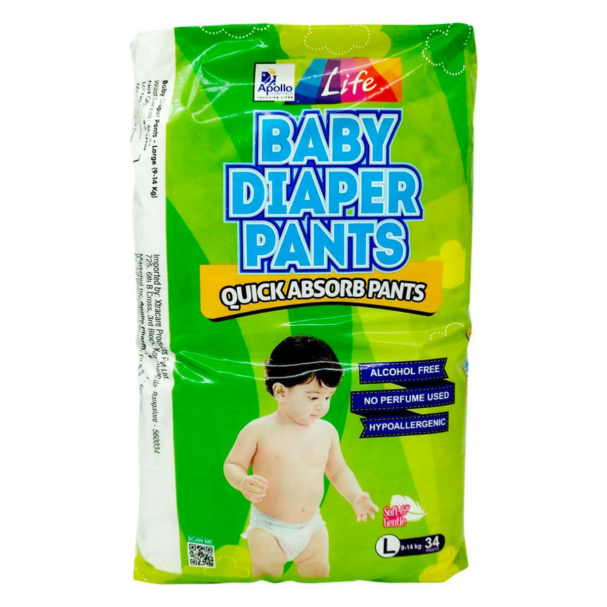 Apollo Life Baby Diaper Pants Large, 34 Count | Uses, Benefits, Price ...