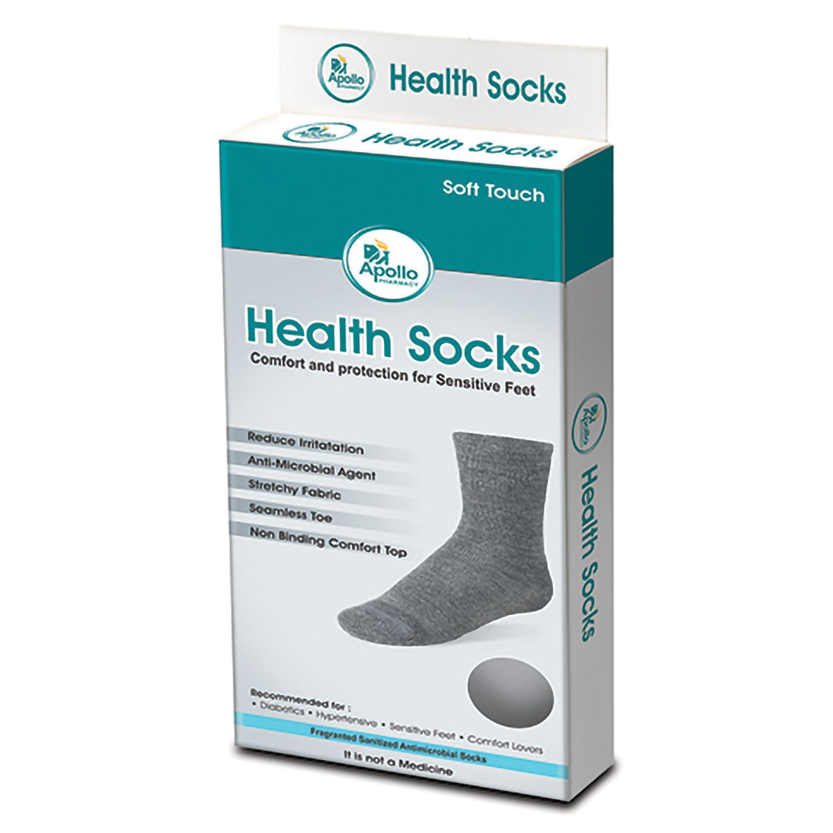 Buy Apollo Pharmacy Health Socks 1 Pair (Black) - Apollo Pharmacy.