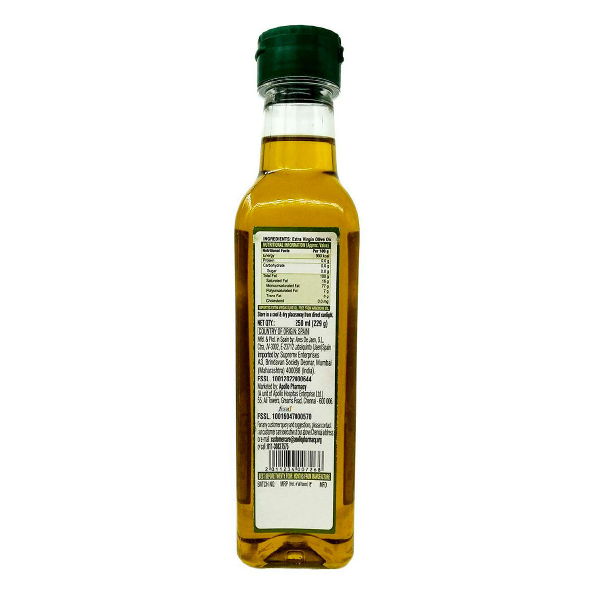 Buy Apollo Life Extra Virgin Olive Oil 250ml - Apollo Pharmacy.