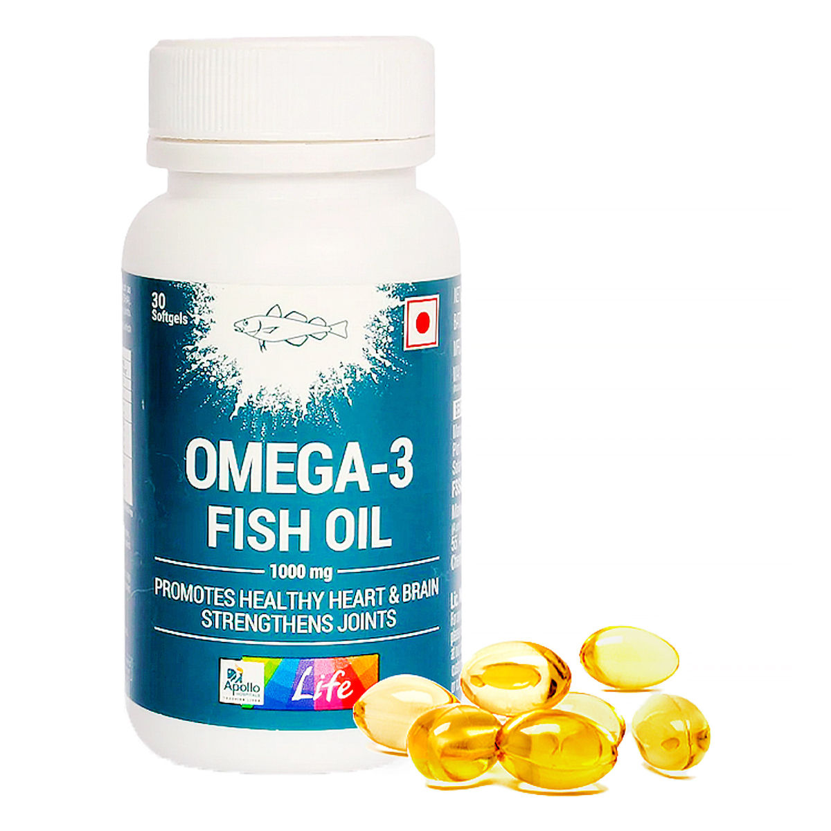 Buy Apollo Life Omega-3 Fish Oil 1000 mg, 30 Capsules | 19 Minutes ...