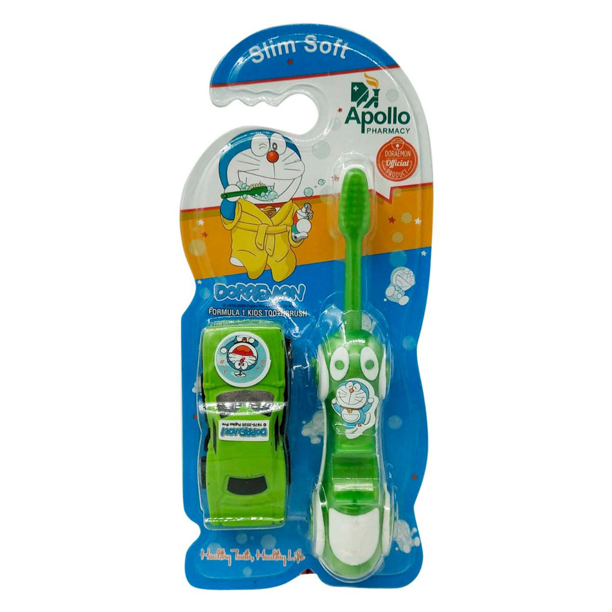 Apollo Pharmacy Doraemon Slim Soft Kids Toothbrush, 1 Count | Uses ...