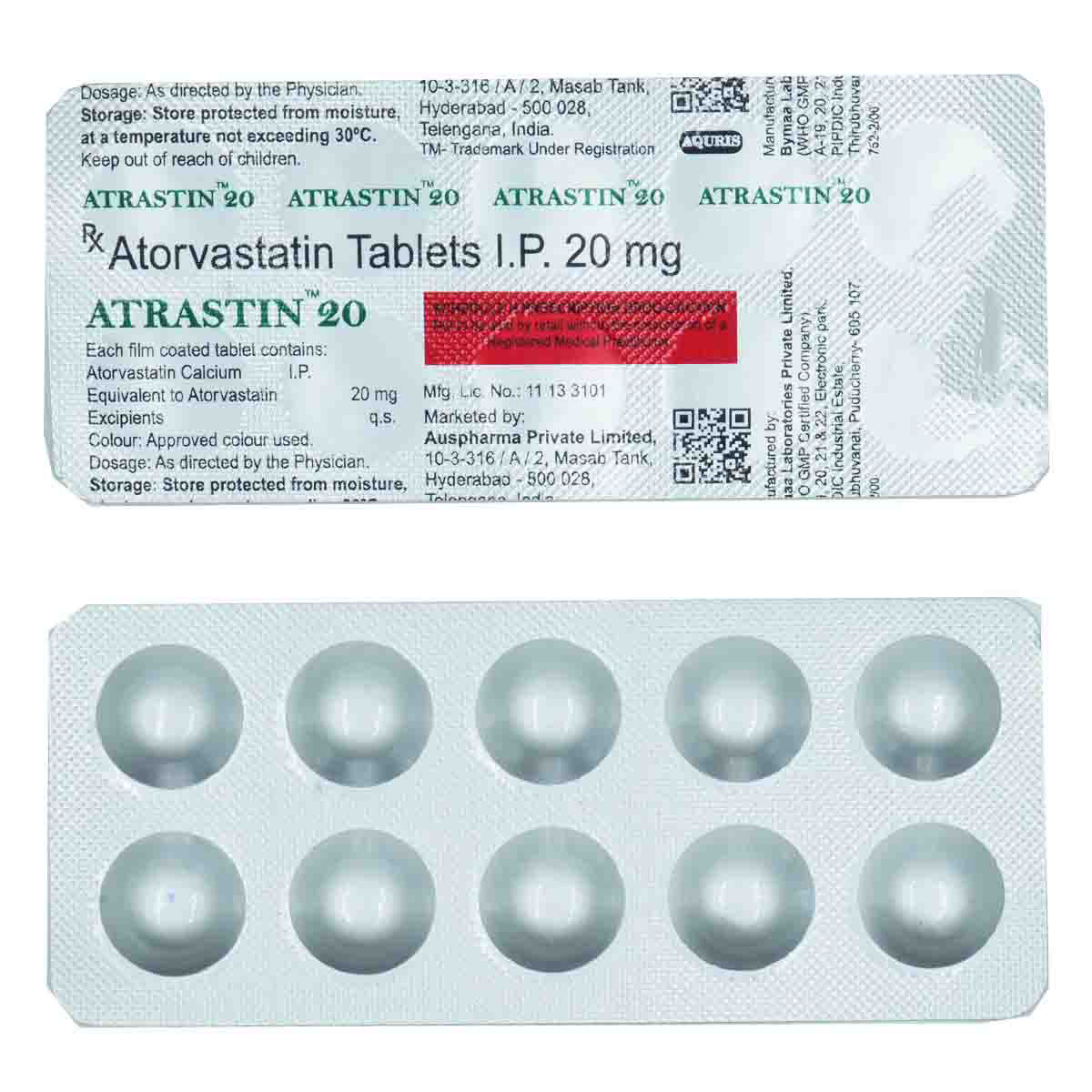 Atrastin 20 Tablet 10's | Uses, Side Effects, Price | Apollo Pharmacy