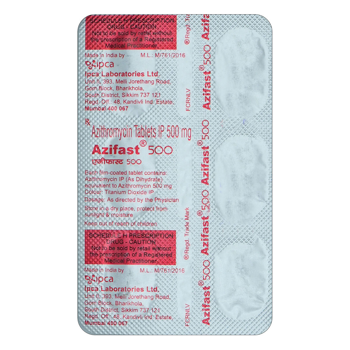 Azifast 500 Tablet 6's | Uses, Side Effects, Price | Apollo Pharmacy