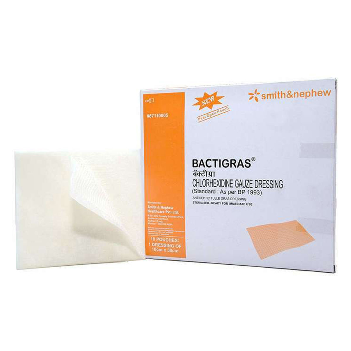 Buy Bactigras Dressing, 10cm x 30cm | 19 Minutes Delivery | Apollo Pharmacy