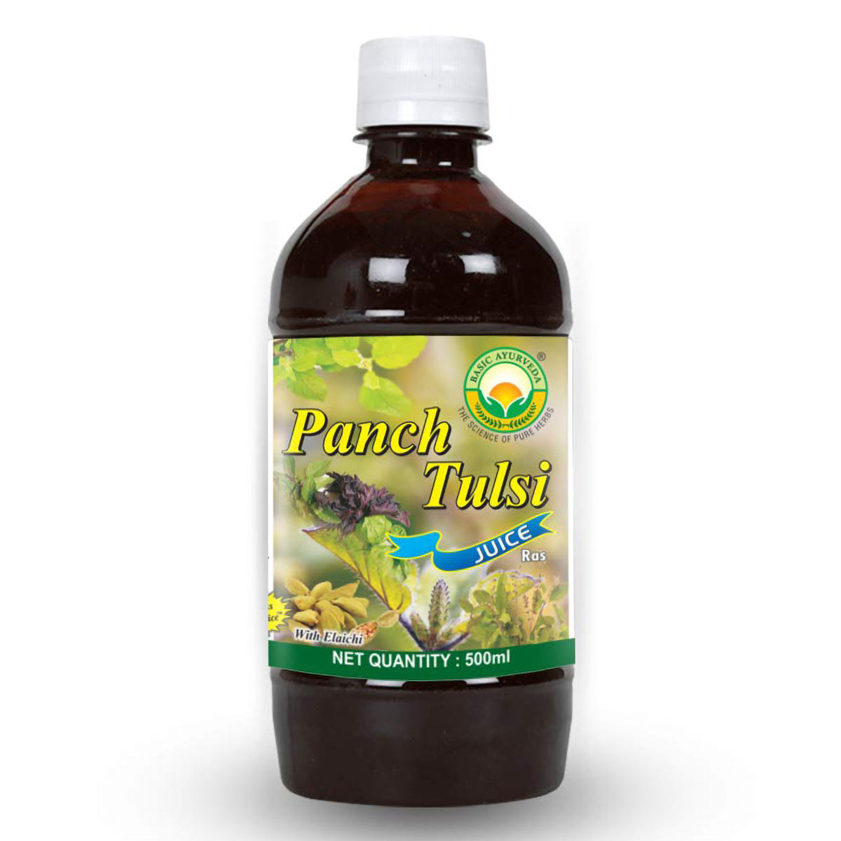 Basic Ayurveda Panch Tulsi Juice, 500 ml | Uses, Benefits, Price ...