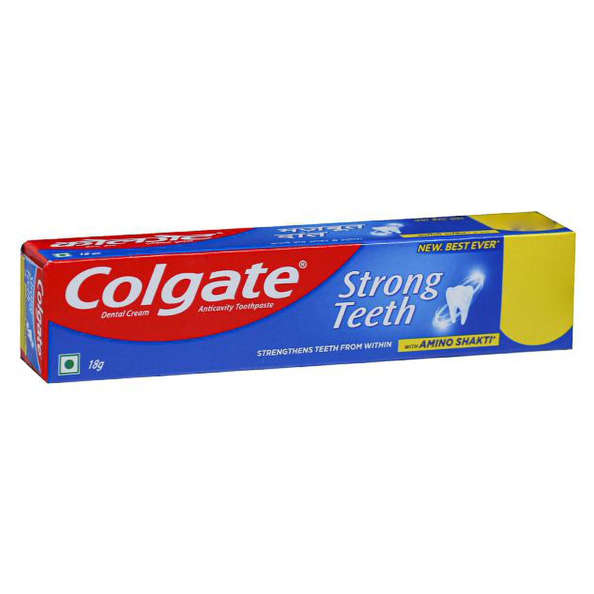 Buy Colgate Strong Teeth Dental Cream ToothPaste, 18 gm | 19 Minutes ...
