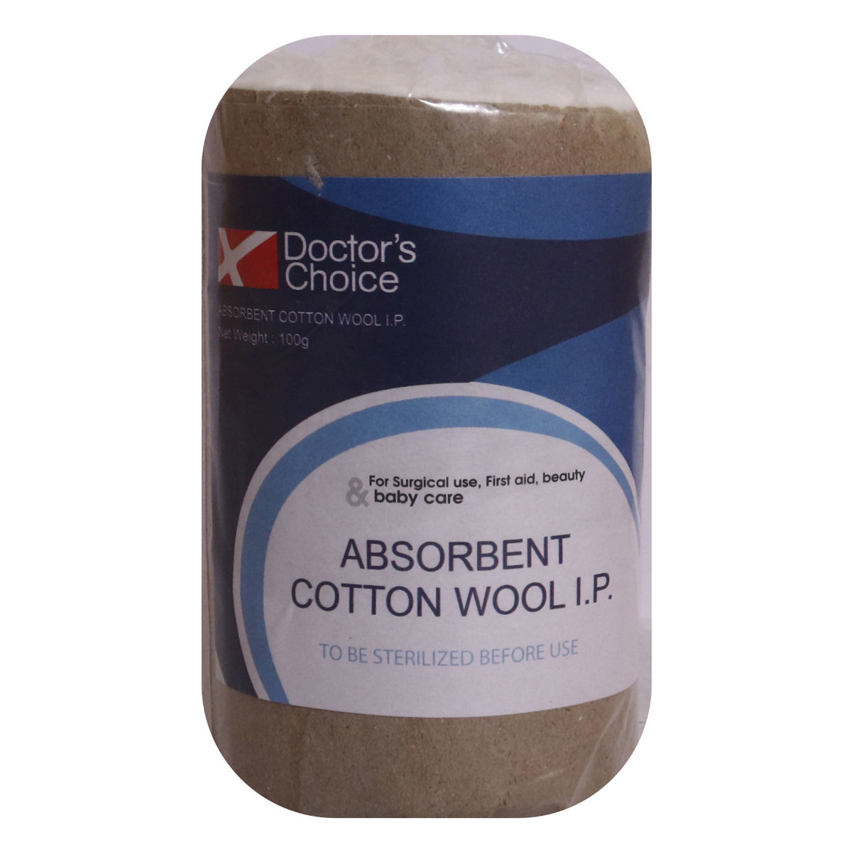 Buy Doctor's Choice Absorbent Cotton Wool I.P., 100 gm | 19 Minutes ...