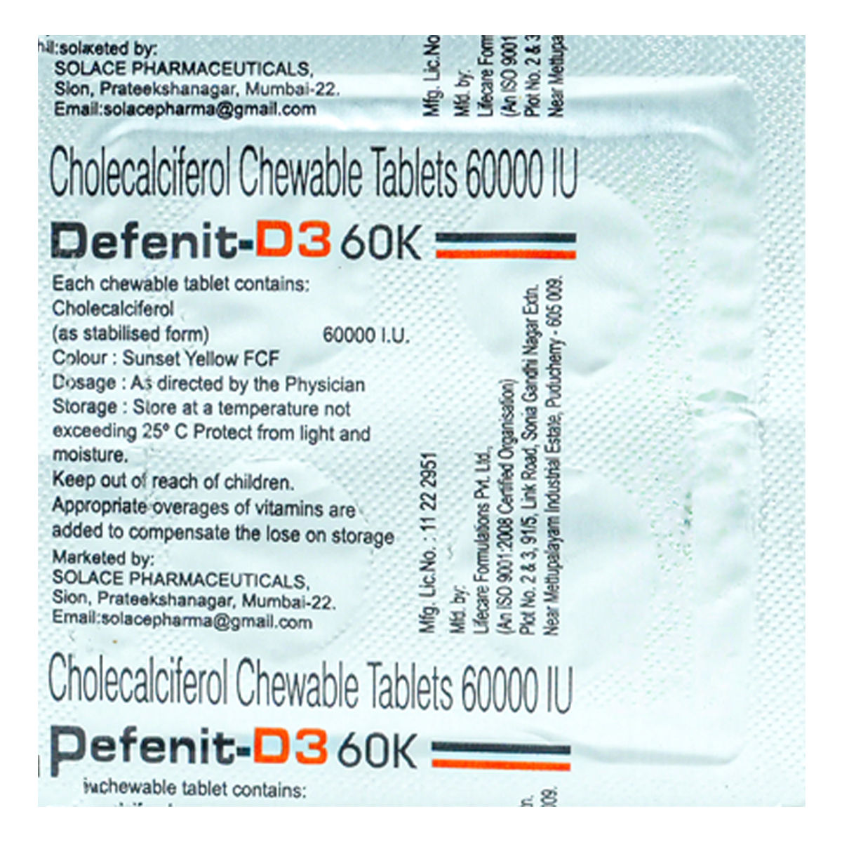 Defenit-D3 60K Chewable Tablet | Uses, Side Effects, Price | Apollo ...