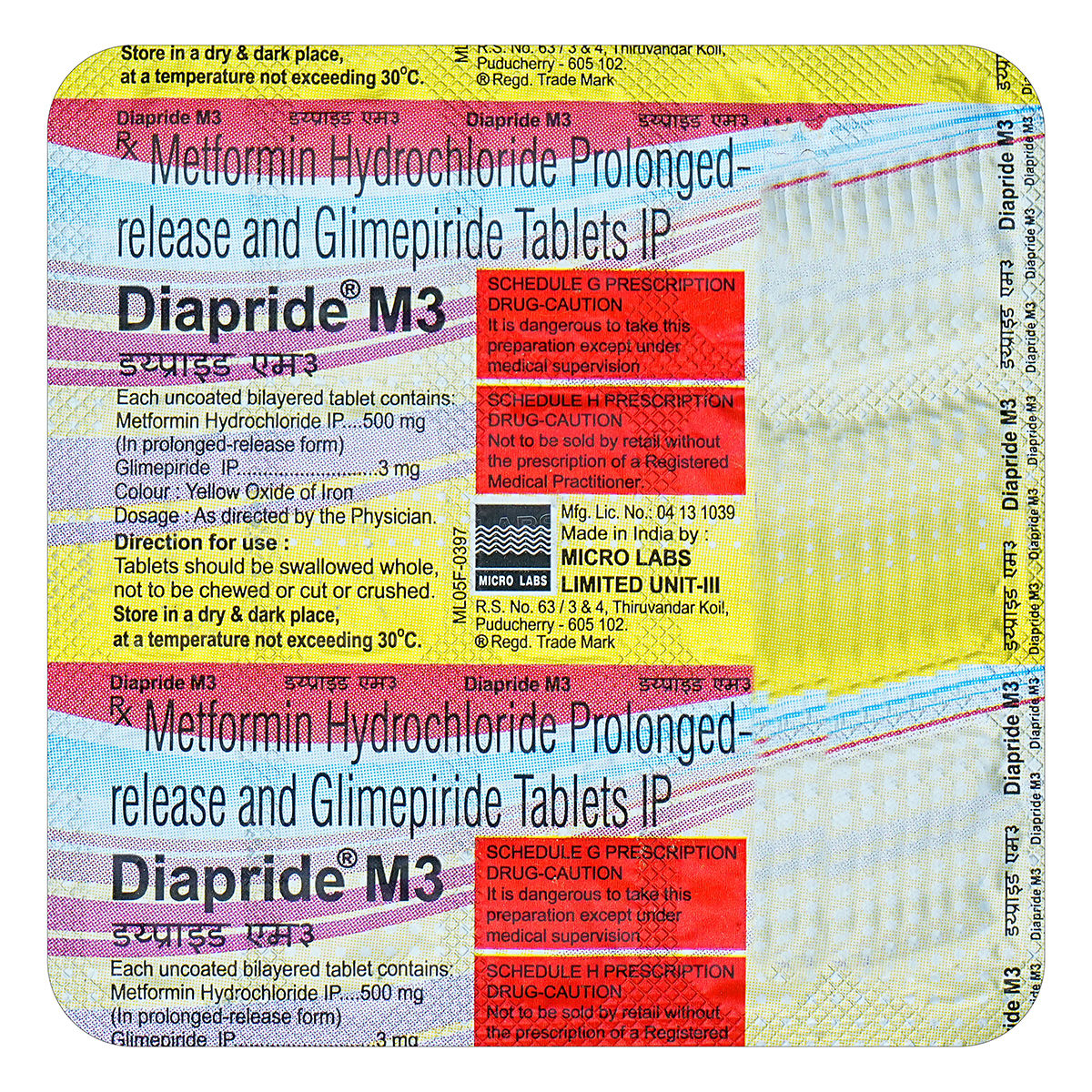 Diapride M3 Tablet | Uses, Side Effects, Price | Apollo Pharmacy