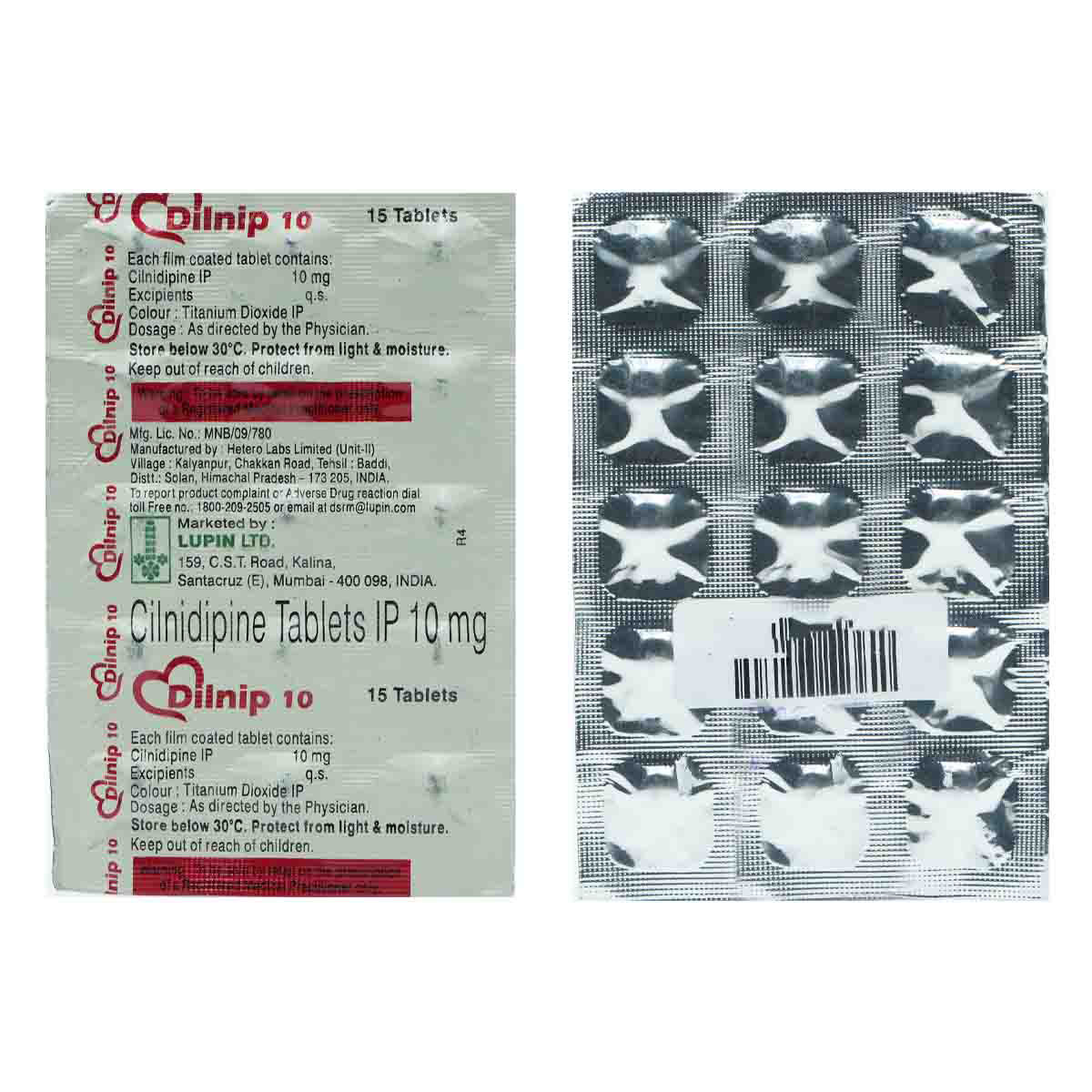Dilnip 10 Tablet 15's | Uses, Side Effects, Price | Apollo Pharmacy